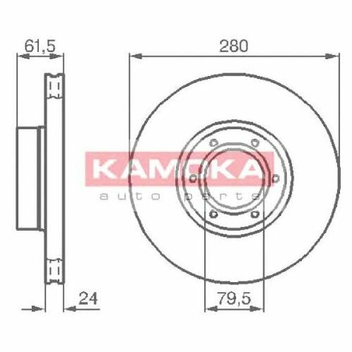 Диск тормозной Kamoka 1032134 для Opel MOVANO; Renault MASTER II