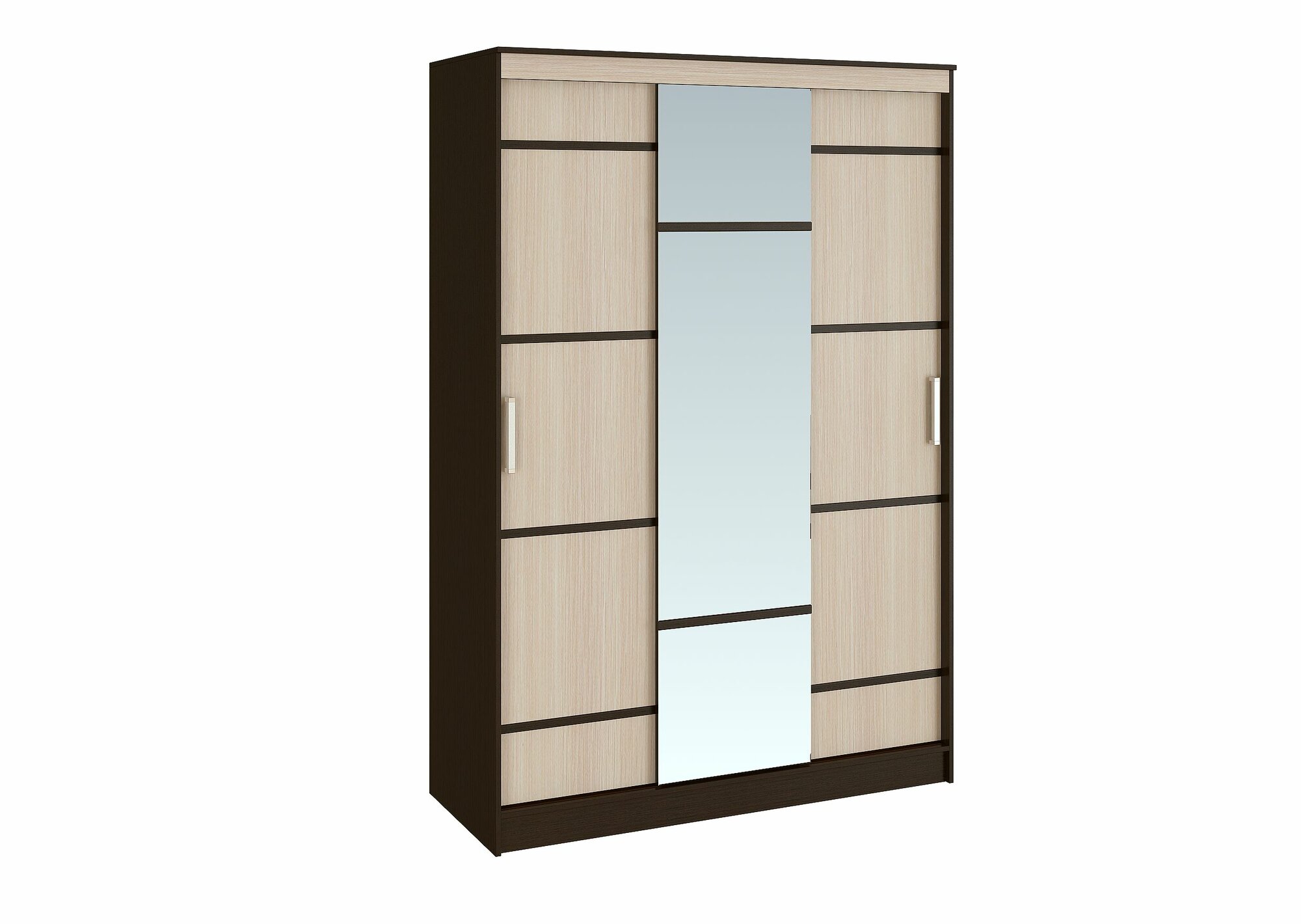 Сакура Шкаф-купе 1,5м (Дуб беленый, венге) (Миф)