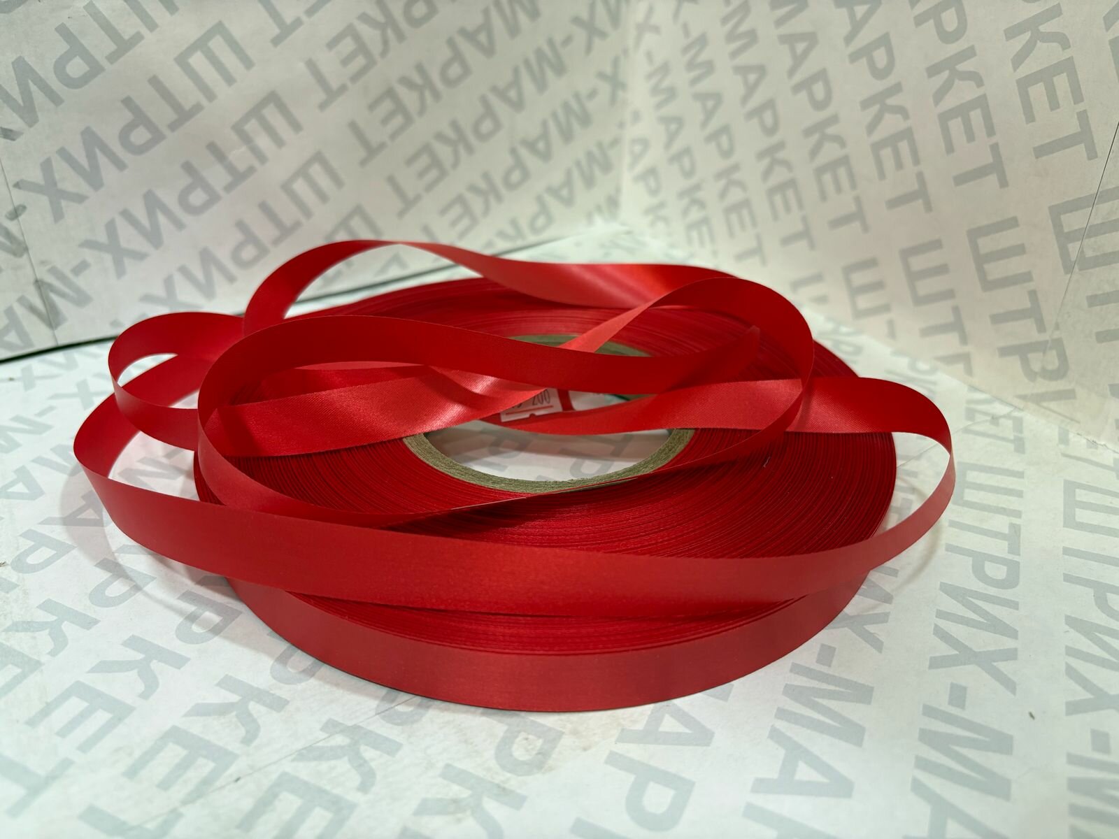 Лента сатиновая алая 15х200 (для TT-печати) 1 рулон в комплекте