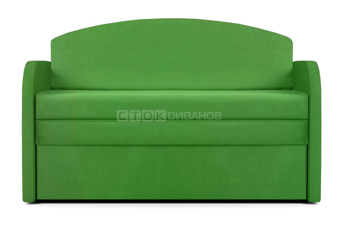 Диван Сток Диванов Рекс Apple зеленый 130 см, механизм выкатной, с ящиком для хранения
