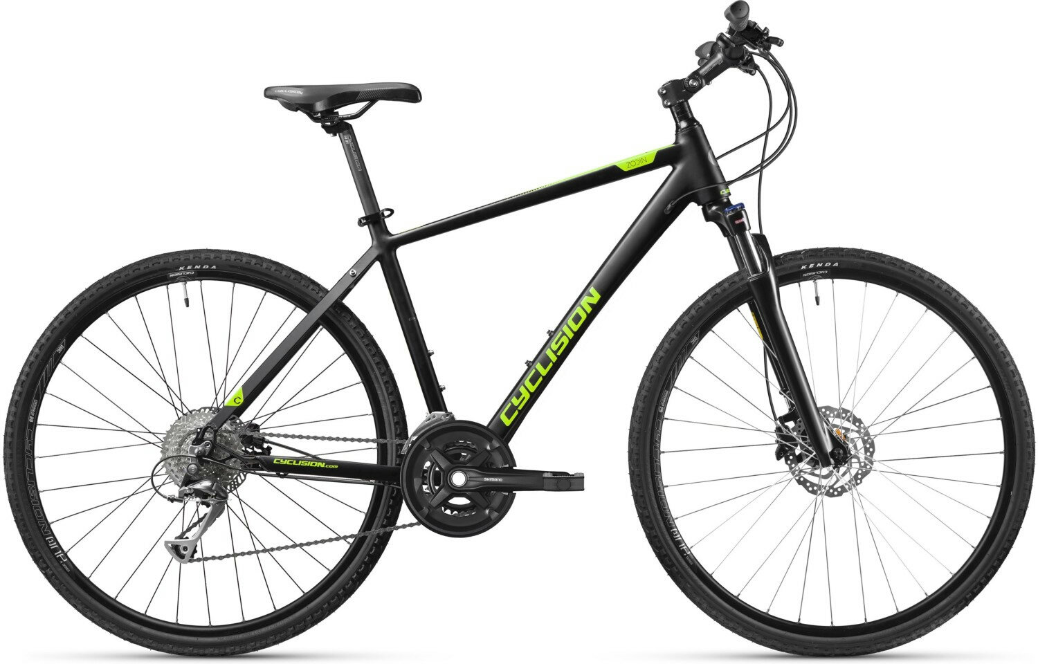 Велосипед городской Cyclision Zodin 2 Alivio, рама L, Черный-салатовый