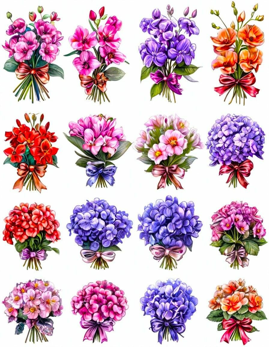 Водорастворимая картинка для мыла А4 "Букеты"