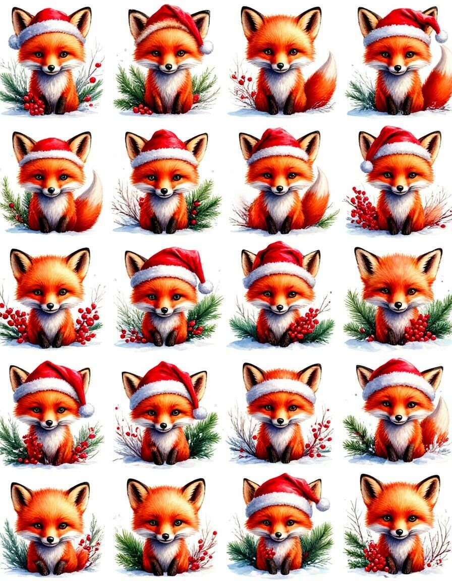 Водорастворимая картинка для мыла А4 "Лисята"