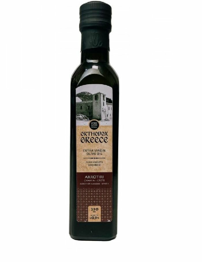 Оливковое масло нерафинированное Akrotiri - Orthodox Greece 250мл ст/б