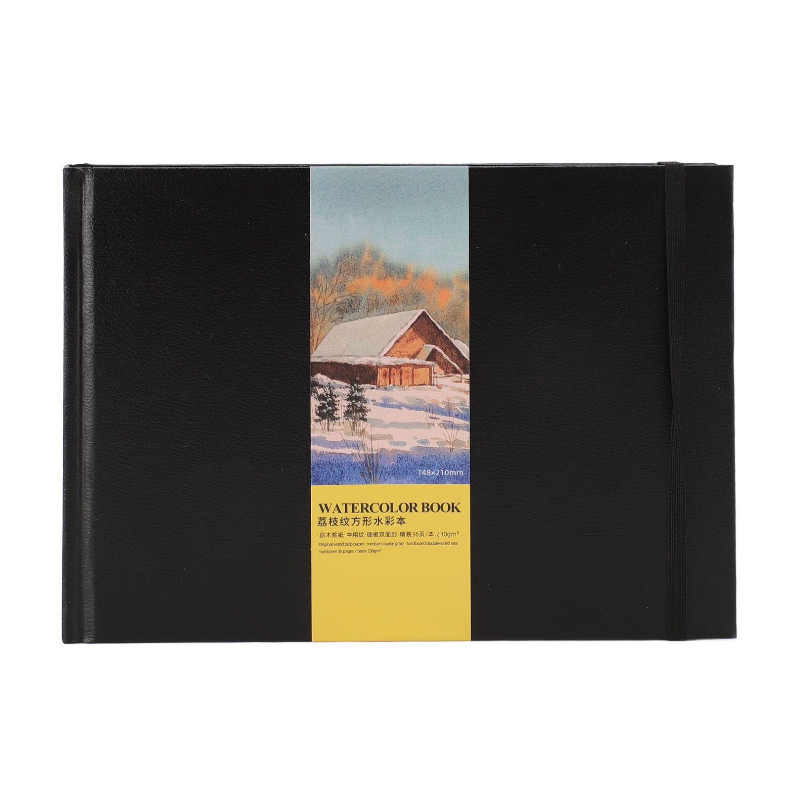 Скетчбук для акварели, 230 г/м², утолщенный, 36 листов, дорожный скетчбук, дневник для рисования и творчества, блокнот для студентов и художников, 21x14,8 см/8,26x5,82 дюйма