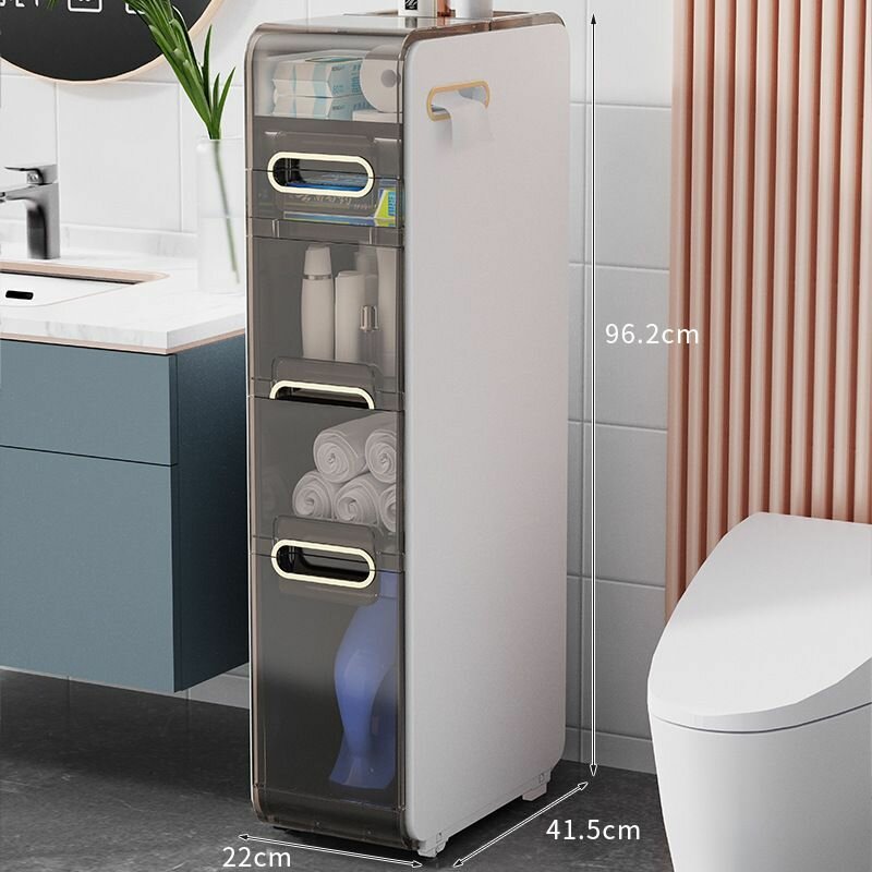 Пенал для ванной комнаты 23,3х41х83 см, напольный узкий шкафчик для ванной и туалета, прикроватный столик