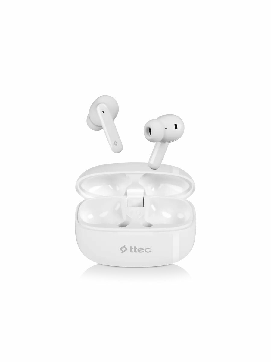 Беспроводная Bluetooth-гарнитура TTEC AirBeat Snap TWS Headset. Цвет: белый