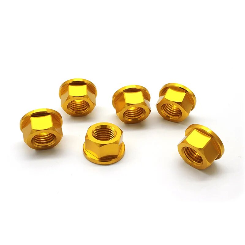M10 * 1,25 Задняя звездочка колесная ось гайка винт Шестигранная гайка Задняя M10x1.25 gold