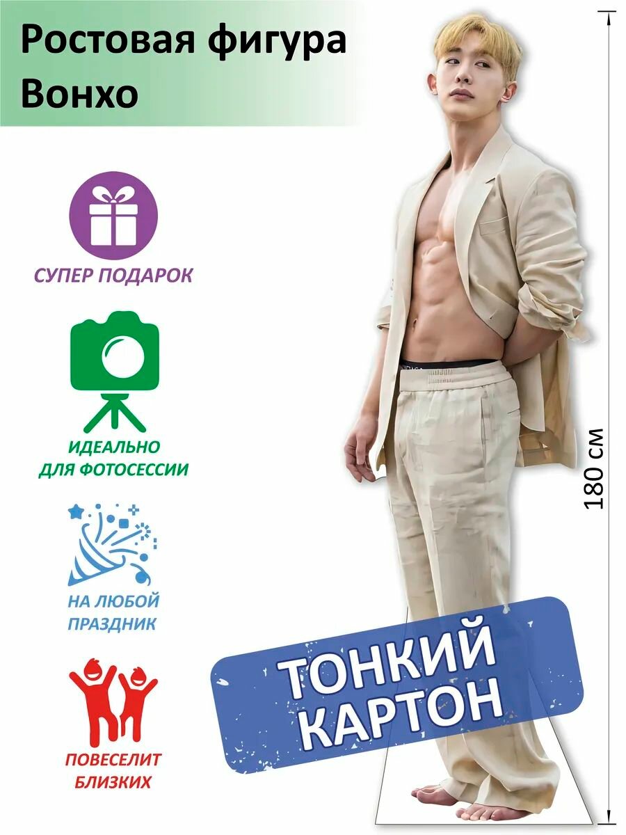 Вонхо Ростовая фигура, Тонкий картон, (Print100.ru), 180см, с опорой