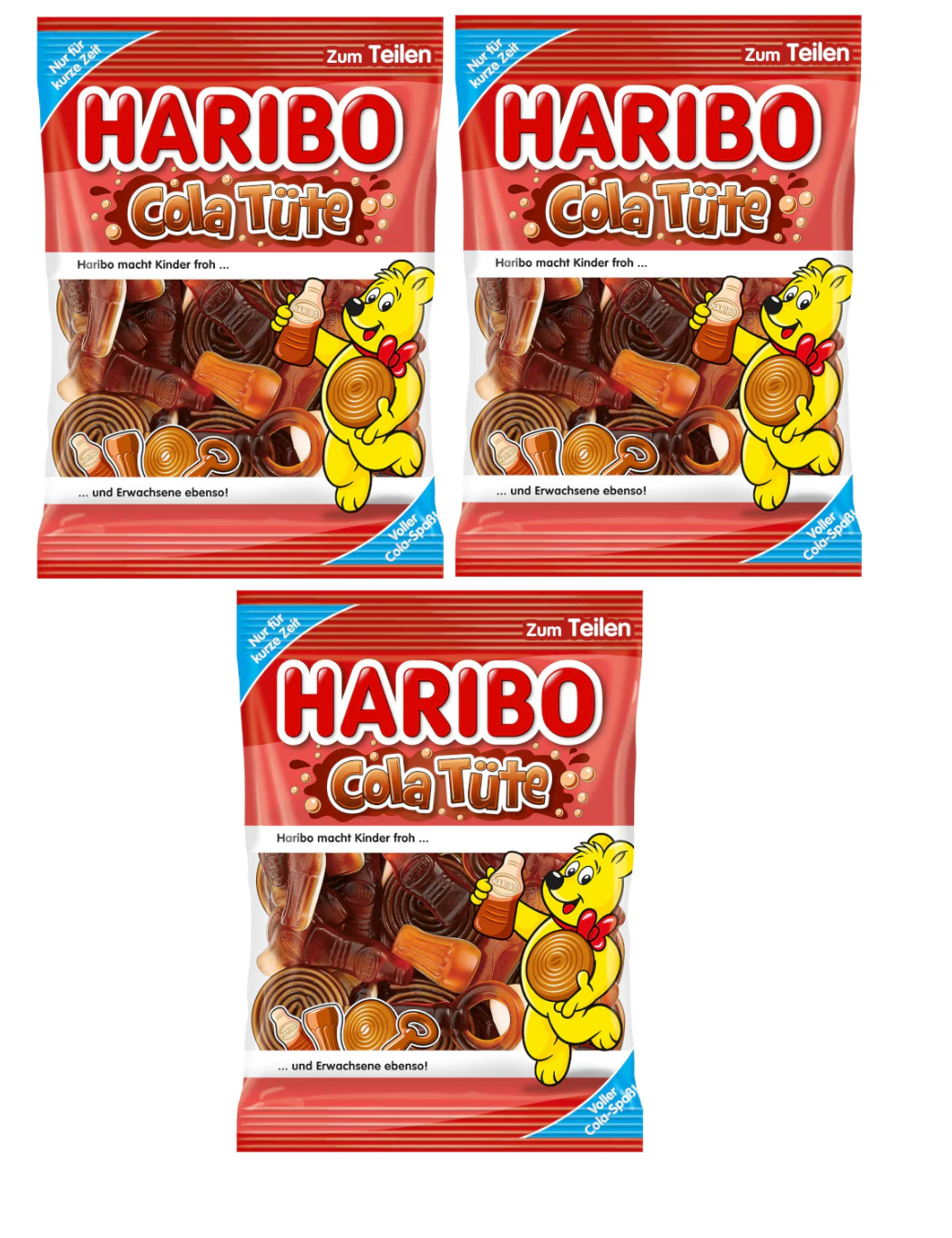Жевательный мармелад Haribo, Limited Cola Tute, ( 3 уп. х175 гр)