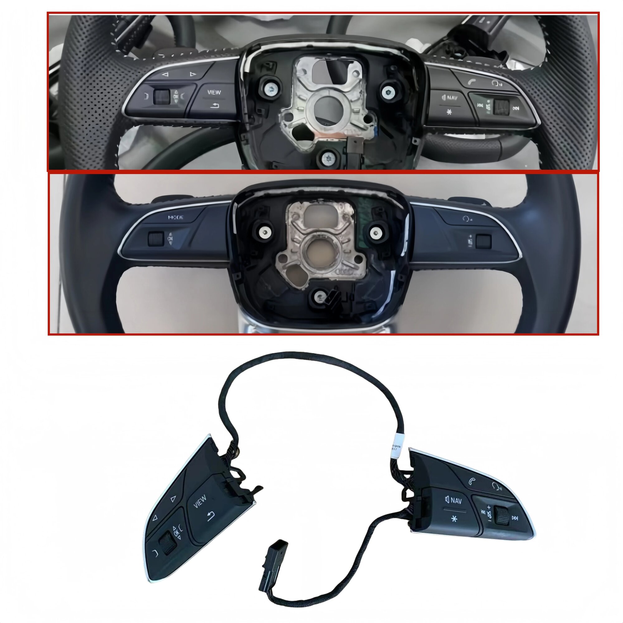 OEM для Q5 FY Упрощенная кнопка обновления Многофункциональная кнопка на руле 80A951523D