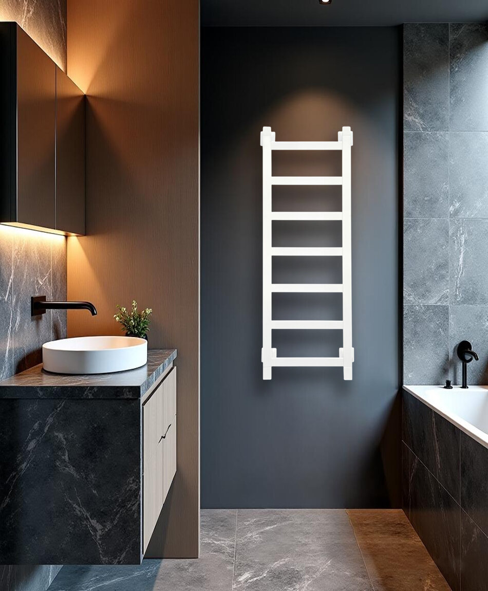 Полотенцесушитель водяной Quadro-1 80x40 см Белый