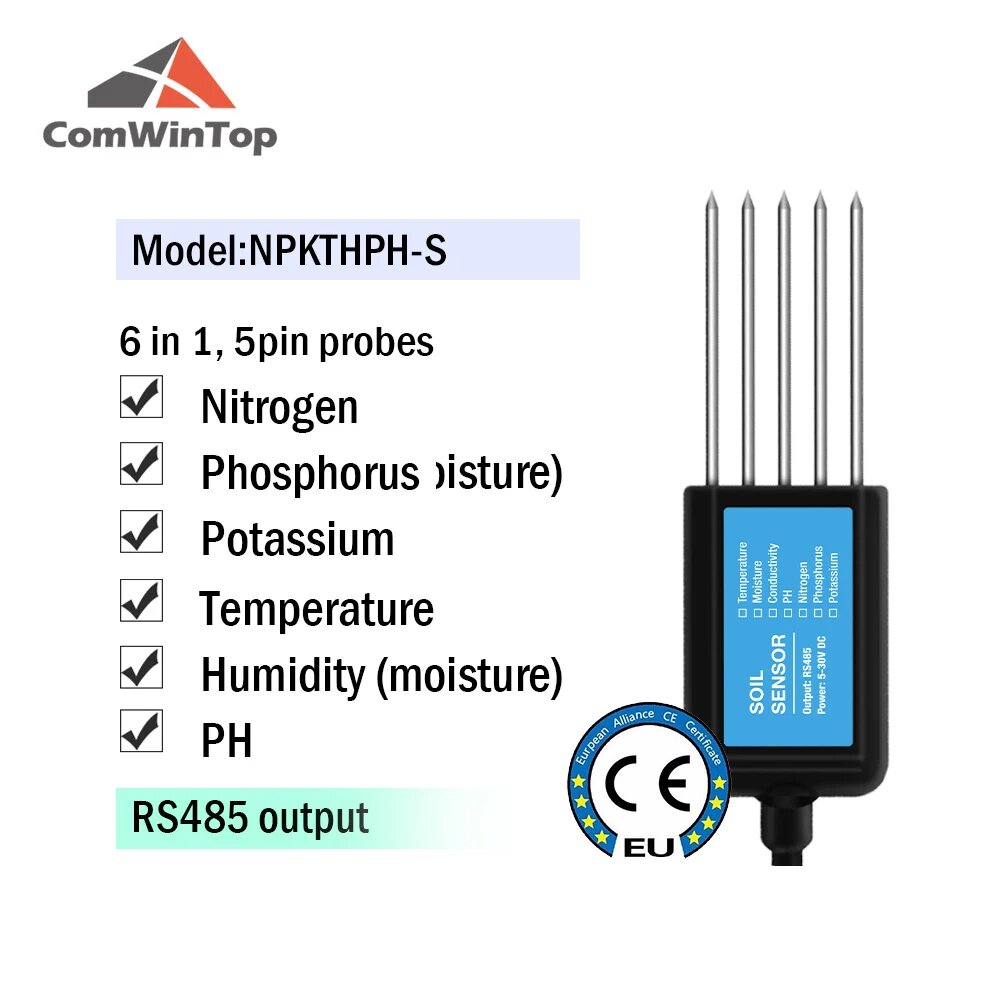 Датчик почвы ComWinTop NPKTHPH-S 6 в 1