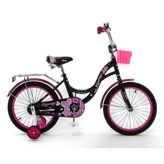 Подростковый велосипед Zigzag 20" GIRL черный/малиновый