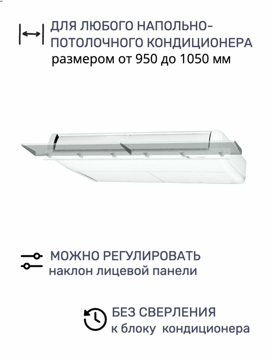 Защитный экран Руф 1000 мм для напольно-потолочного кондиционера