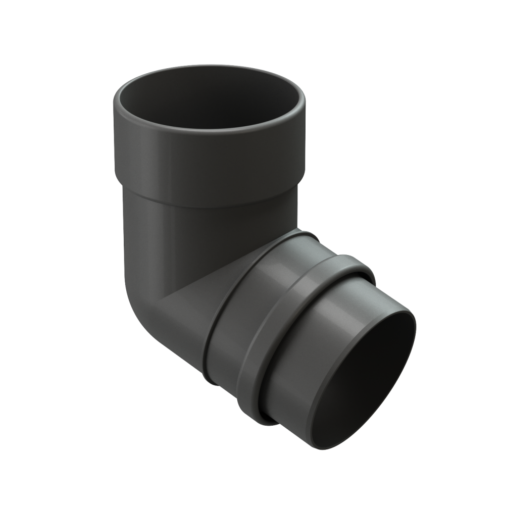 Docke LUX Колено 72° (Графит), диаметр трубы 100, толщина 1.9