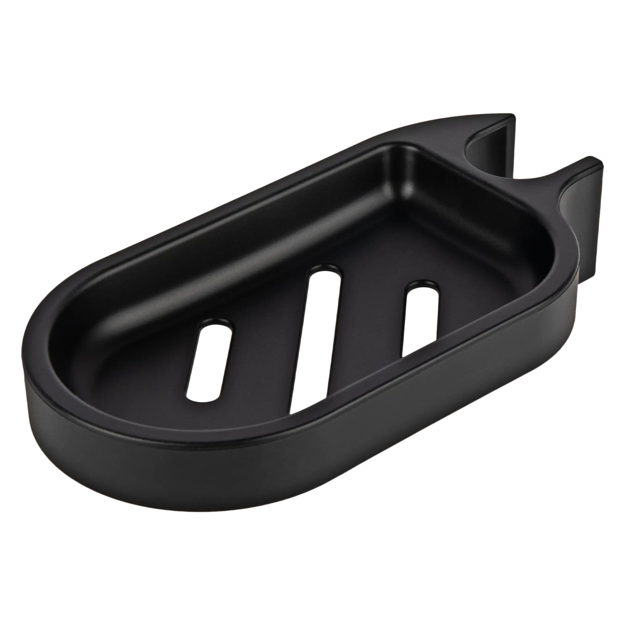 Osgard Endi мыльница для душевой штанги 18-22 мм, матовый черный, крепление совместимо