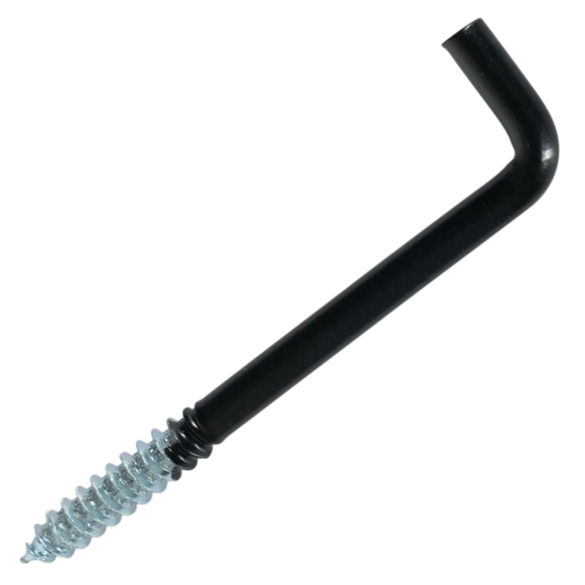 Шуруп-костыль Г-образный 8x100 мм из стали, цвет RAL9005, крепеж для каркасов, набор 4 шт.