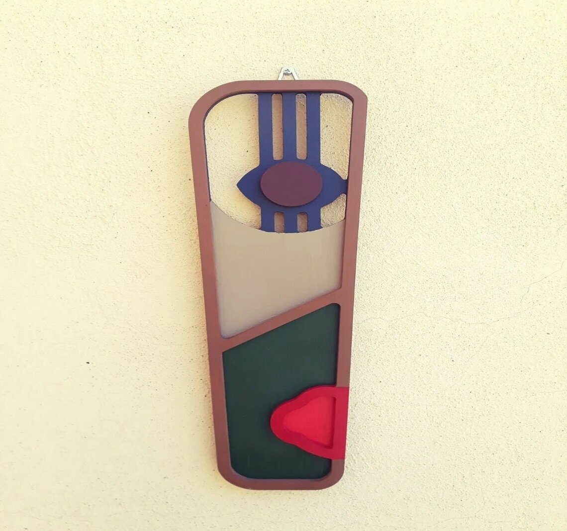 Настенная маска / панно деревянная на стену для дома и офиса / украшение настенное Африканская маска Лулу