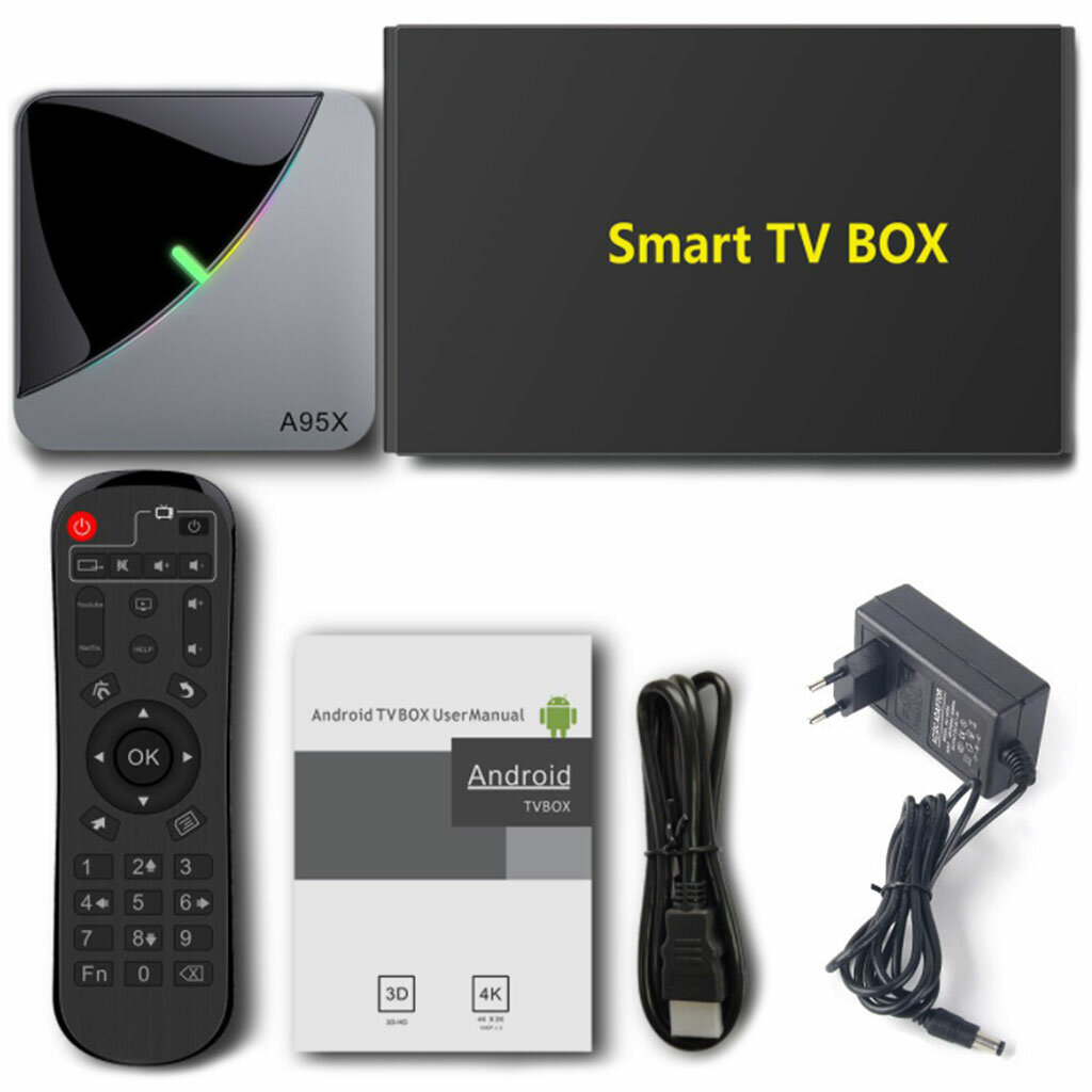 Сетевая телеприставка с декодированием A95X8K (2 + 16G)-Европейский стандарт