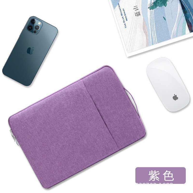 Сумка-чехол, для ноутбука, фиолетовая, 11", 15.6"