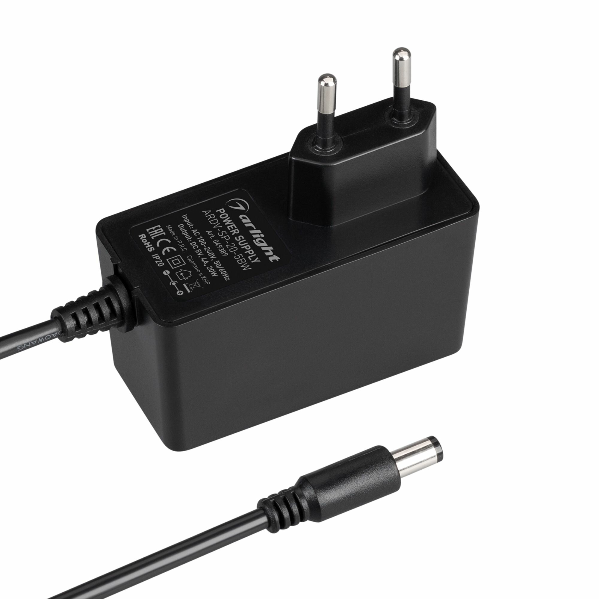 Блок питания ARDV-SP-20-5BW (5V, 4A, 20W)