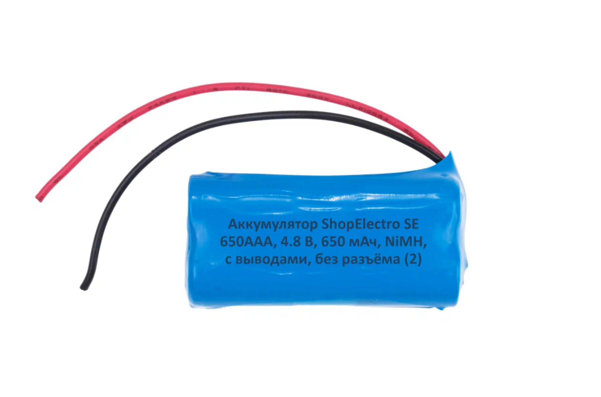 Аккумулятор ShopElectro SE 650ААА, 4.8 В, 650 мАч/ 4.8 V, 650 mAh, NiMH, с выводами, без разъёма (2)