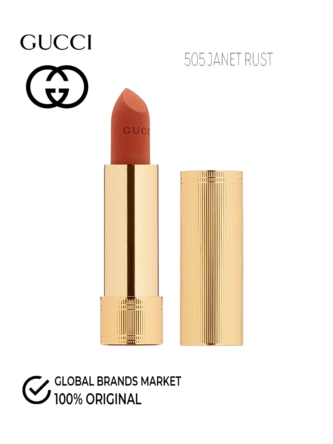 GUCCI Матовая губная помада Beauty Rouge a Levres Matte, 505 JANET RUST