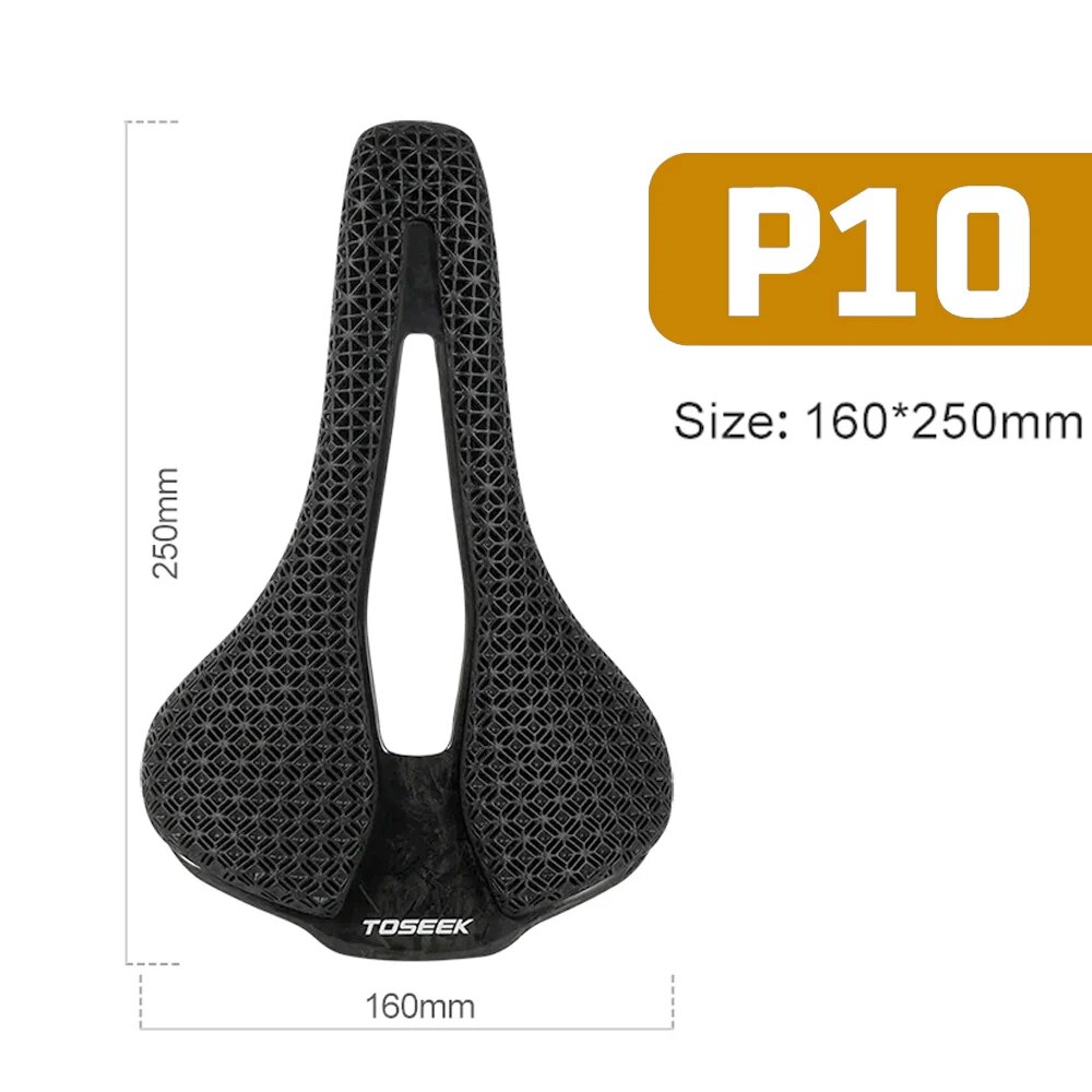 TOSEEK P10 велоседло карбоновое 3D печать 160-250