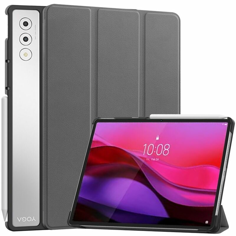 Ультратонкий жесткий чехол из искусственной кожи для Lenovo Yoga Tab Plus / Yoga Pad Pro 12.7 TB-520FU 2025