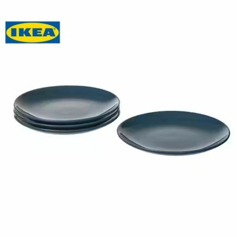 Набор тарелок IKEA FARGKLAR 4 шт. 20 см, светло-серый