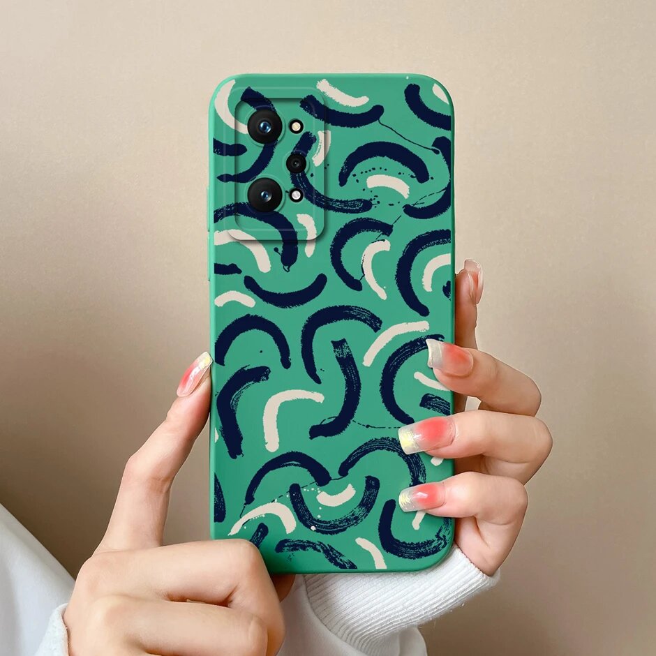 Чехол для Realme GT Neo 3T 5 GT3 5G Fashion Graffiti Cat, Зеленый, For Realme GT3, TYG547