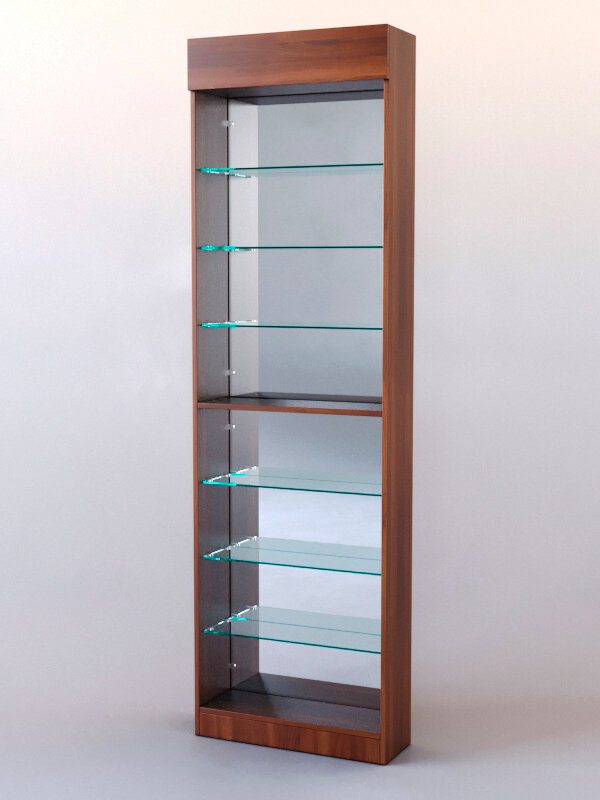 Стеллаж "шалость" №2-2-600 (задняя стенка зеркало), Орех. Производитель товара - компания Westcom.