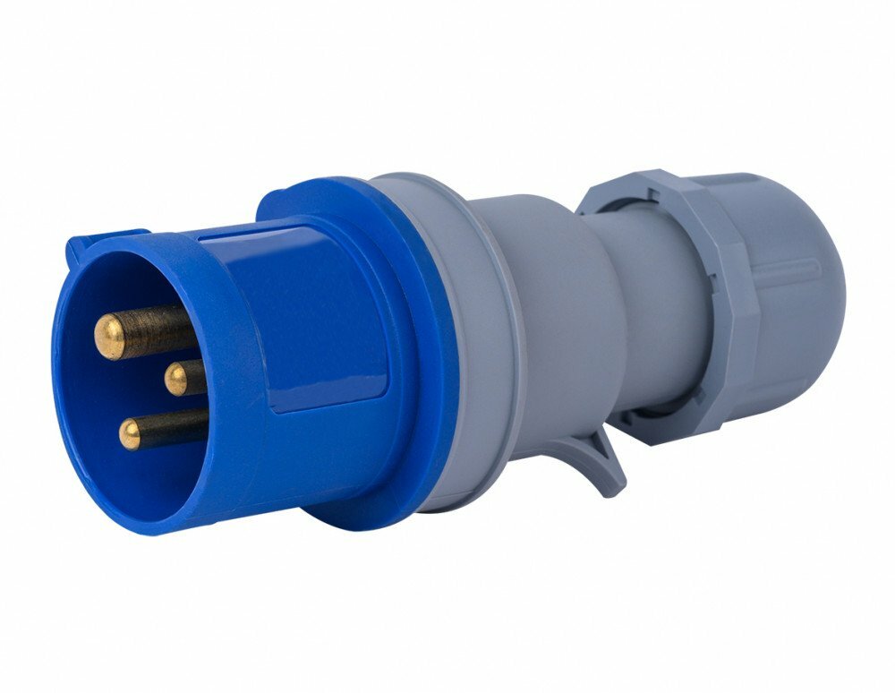 Dekraft Вилка перен. 2Р+РЕ 32А 220В IP44 ВП-103, 26101DEK