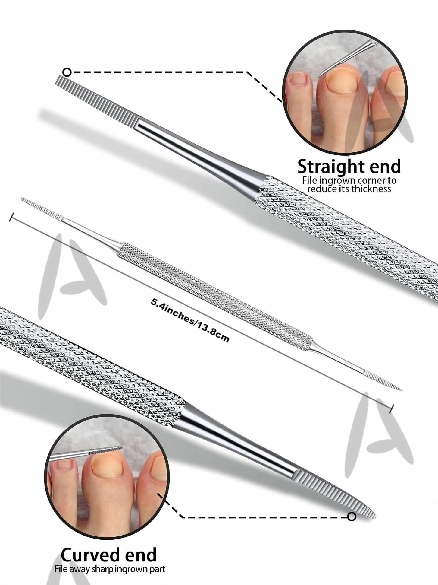 Набор для маникюра и педикюра: пушер, кюретка, пилка=v=