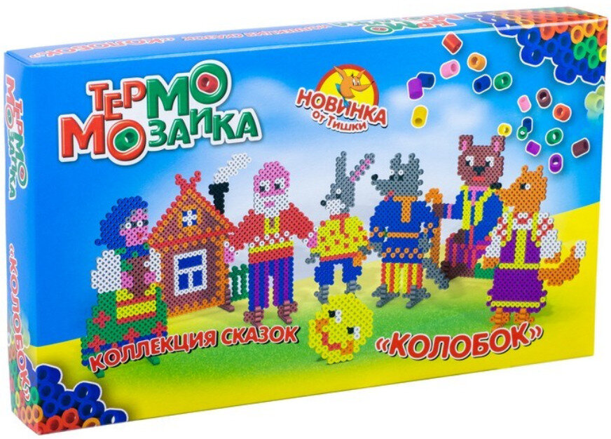 Развивающая игра термомозаика ЭРА "Колобок", со схемами-картинками сборки