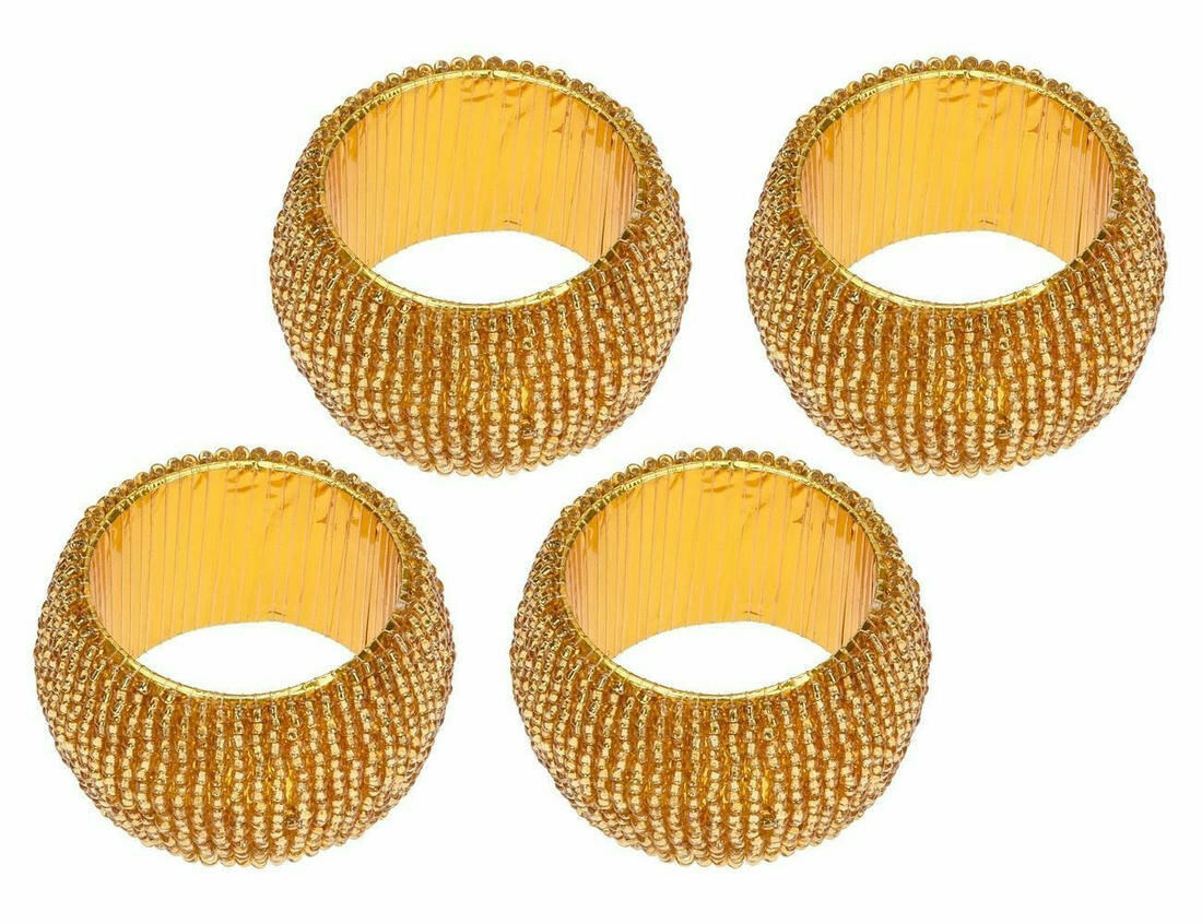 Набор колец для салфеток, золотые, 4 шт, Koopman International