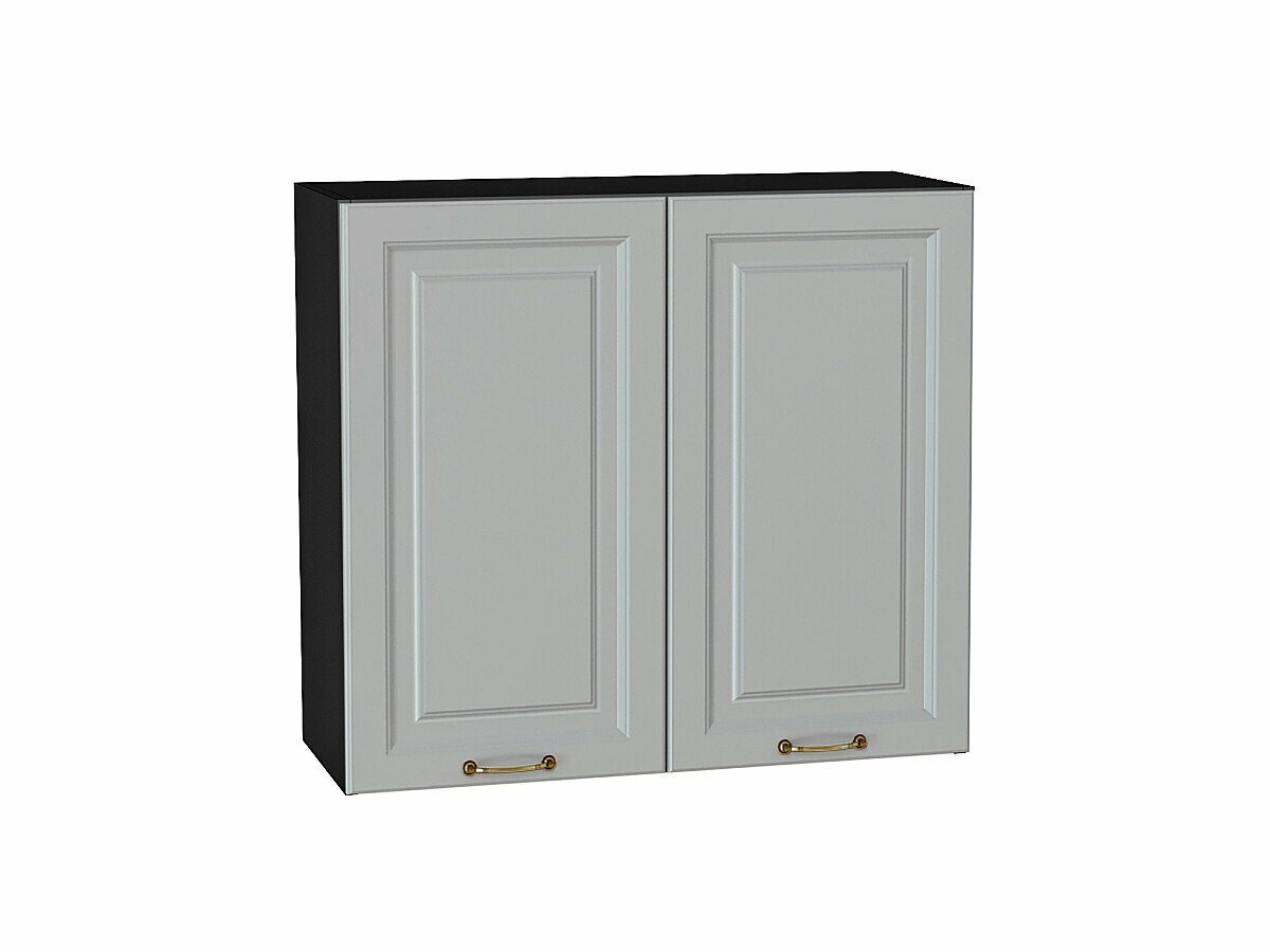 Шкаф верхний с 2-мя дверцами Ницца, цвет фасада Графит, цвет каркаса Graphite, 716*800*318 мм