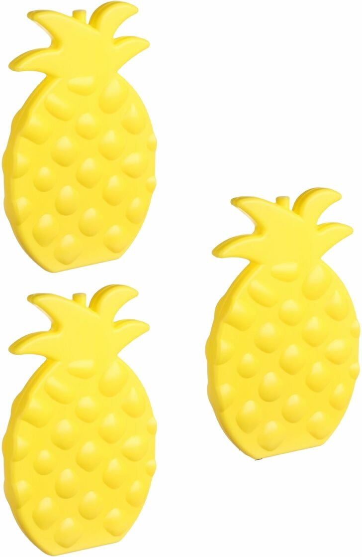 Аккумулятор холода "Мастер К. Ананас" 250 мл, гелевый хладоэлемент для термосумки и термоконтейнеров, охлаждающий криопакет, многоразовый термоаккумулятор для сумки холодильника, набор 3 штуки