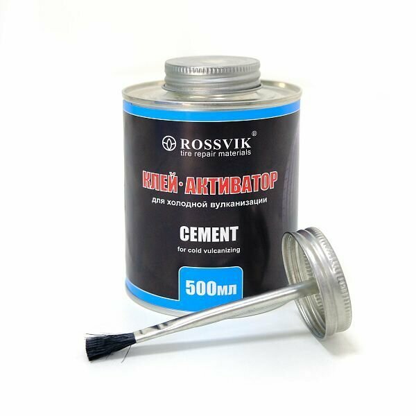 Клей активатор для ремонта шин ROSSVIK, 500 мл (банка с кистью)