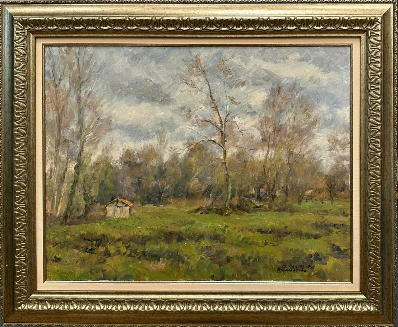 Картина, летний пейзаж "Бискароссе". Холст/Масло, 1998. Размер 50х65 см. Автор Жданов В.