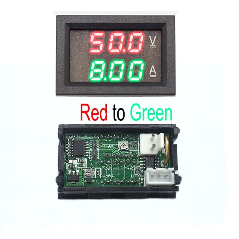 Постоянный ток 0-100 в 0-10A цифровой вольтметр Амперметр Мини светодиодный дисплей Автомобиль Мотоцикл электрический велосипед тестер напряжения измеритель тока, для батареи