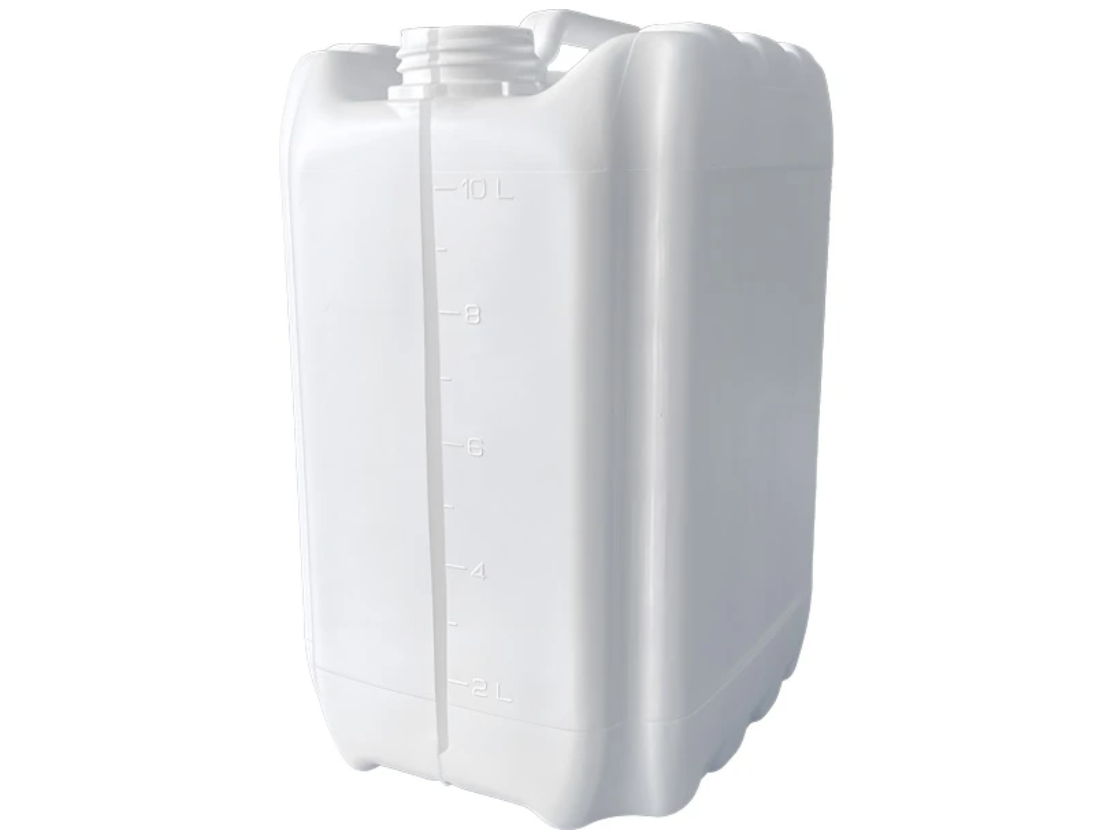 Канистра п/э 236х192х316 10л. штабелируемая, со шкалой уровня, с пробкой цв. неокрашенный
