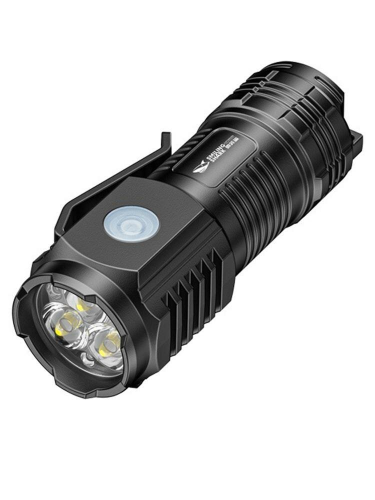 Фонарик аккумуляторный светодиодный - Мини карманный фонарик с зарядкой от сети USB Type C