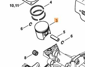 STIHL поршень MS341,361 47мм стар. арт. 2000 оригинал