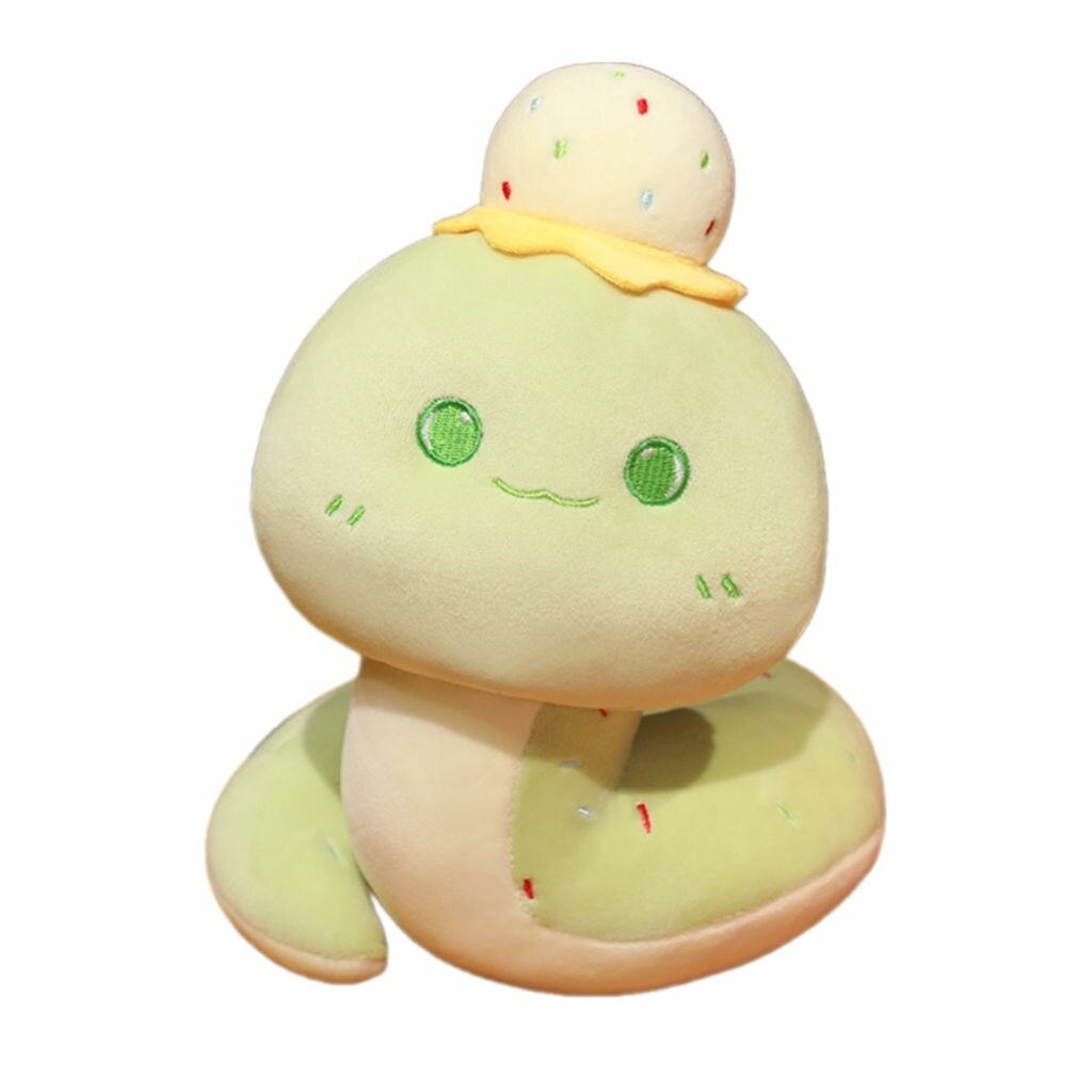 Плю шевая игру шка, Игрушка-змея удачи - зеленая 24 см