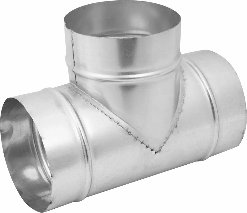Тройник для круглых воздуховодов Ore D160 мм оцинкованный металл