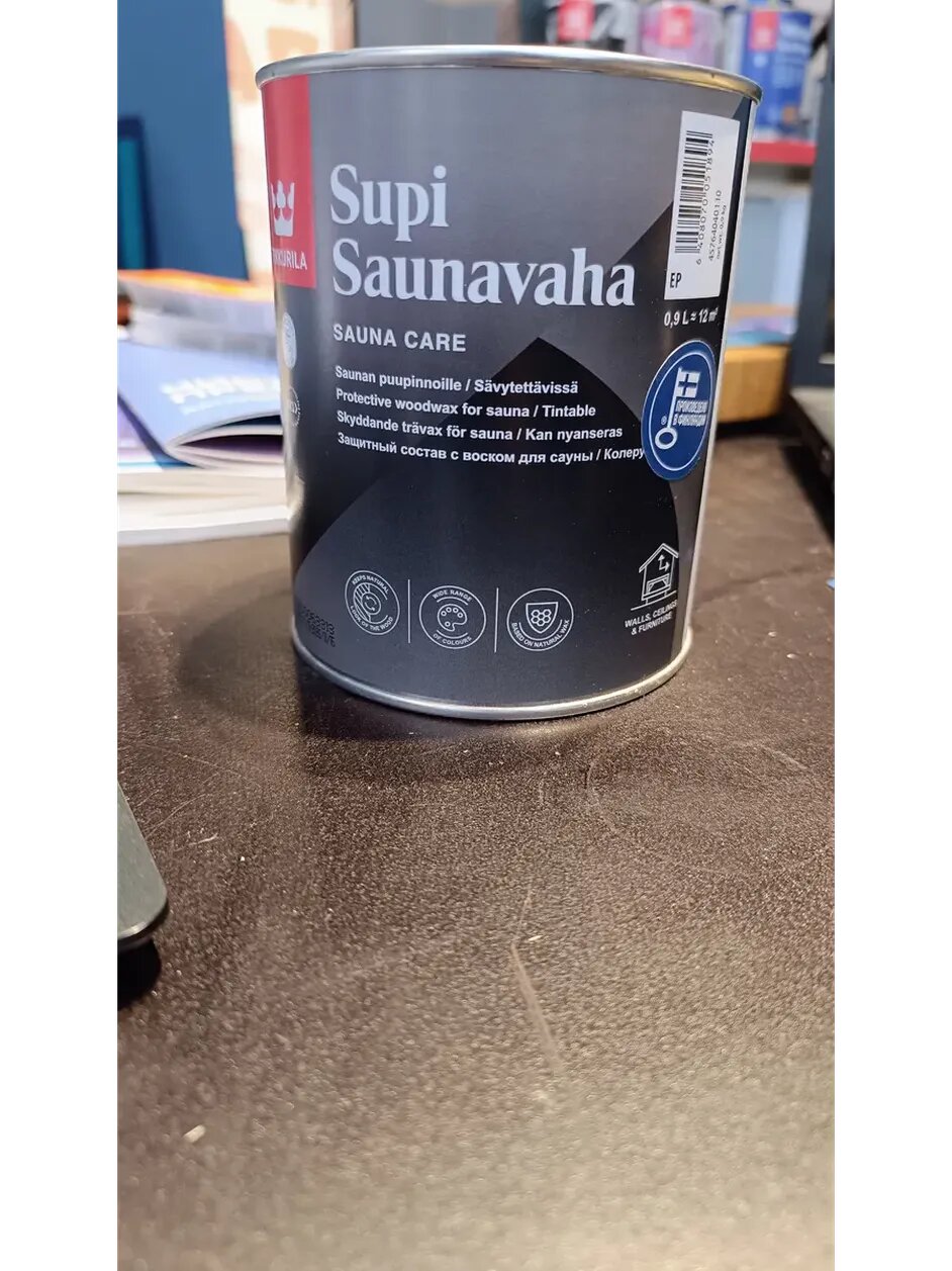 Защитный состав TiKKURILA Supi Saunavaha, для обработки деревянных поверхностей бани
