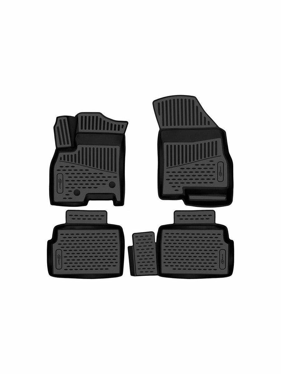 Коврики 3D в салон для CHERY Tiggo 7 Pro (Elite, Luxury), 2020-, кросс, 4шт. (ПУ, повышенная износостойкость) / Черри Тигго 7 Про