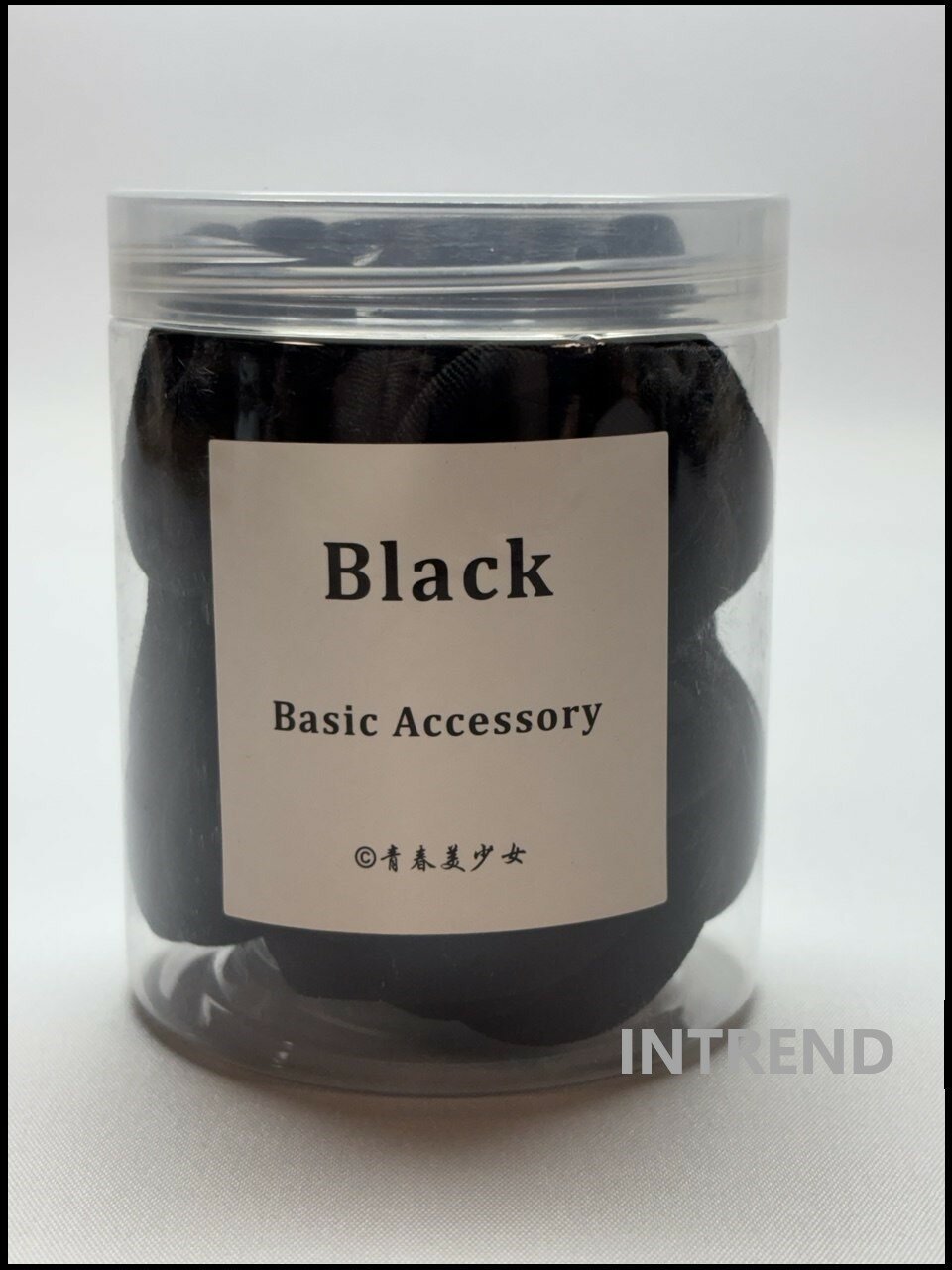 Резинки для волос в банке черные 50 штук
